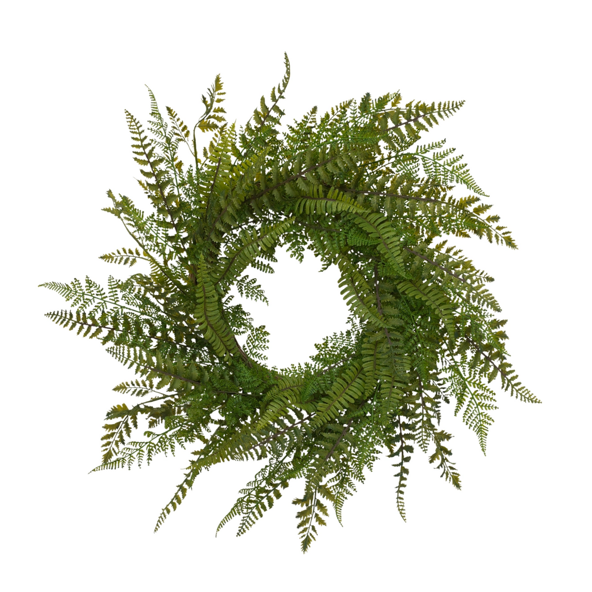 Traditional large artificial green fern door wreath – JaBella Designs