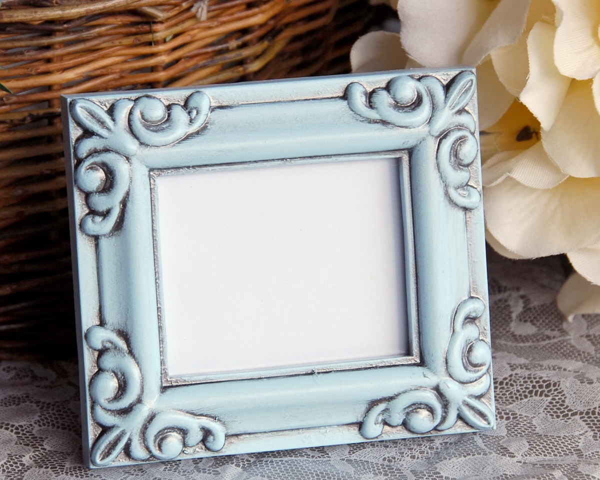 Small light blue ornate table picture frame – JaBella Designs