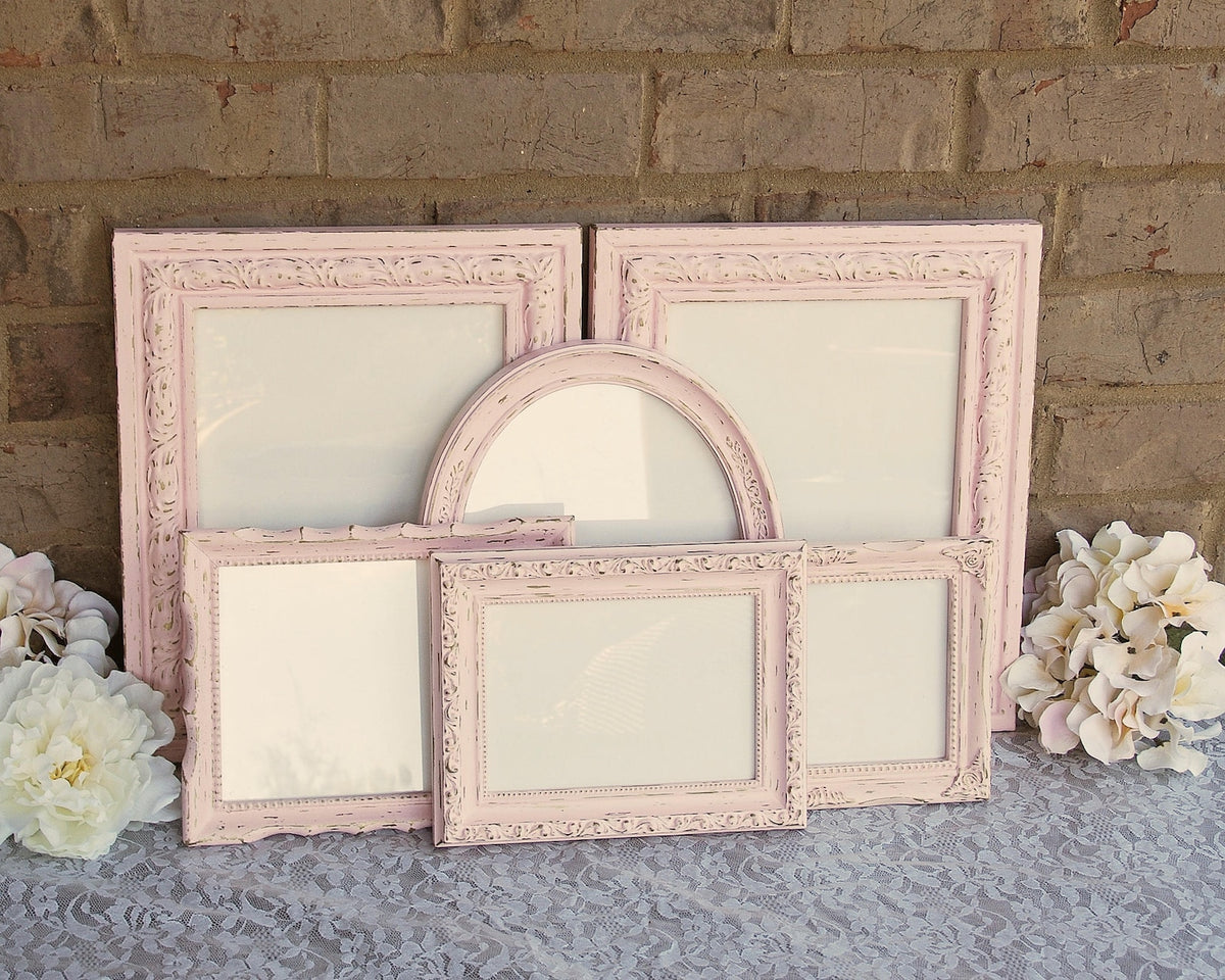 Custom pink & gold vintage photo frame set – JaBella Designs